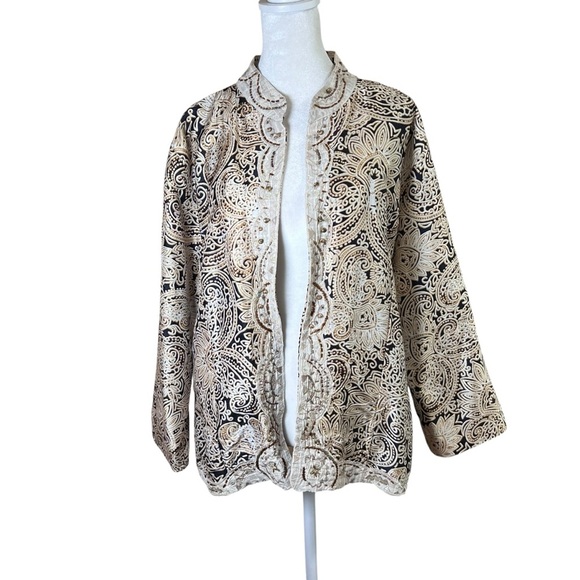 Chico's | Jackets & Coats | Vtg Chicos Beaded Embroidered Silk ...